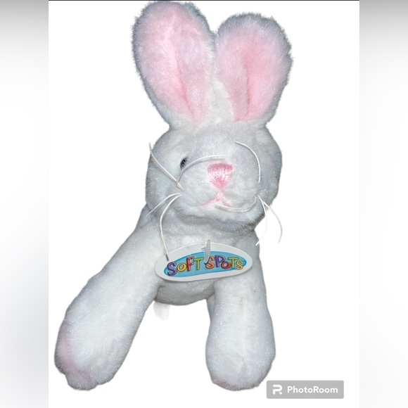 GANZ | Toys | Htf Ganz Soft Spots Easter Pal Daisy White And Pink Bunny ...